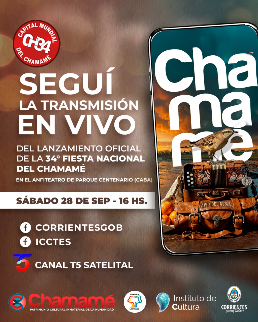 TRANSMISIÓN EN VIVO DEL LANZAMIENTO OFICIAL DE LA 34° FIESTA NACIONAL ...